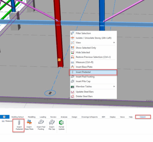 RC Pedestal Design in ProtaStructure 2026