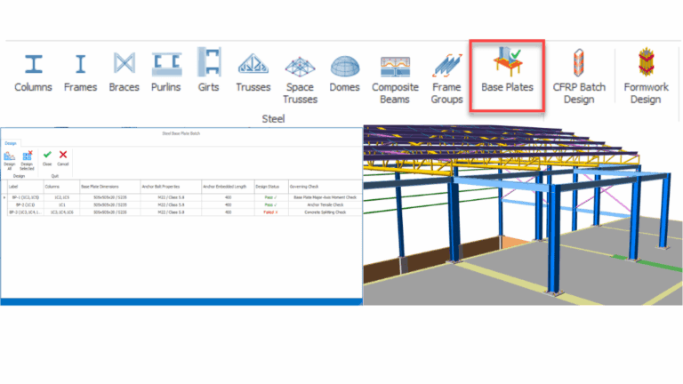 Advanced Steel Base Plate Design with ProtaStructure